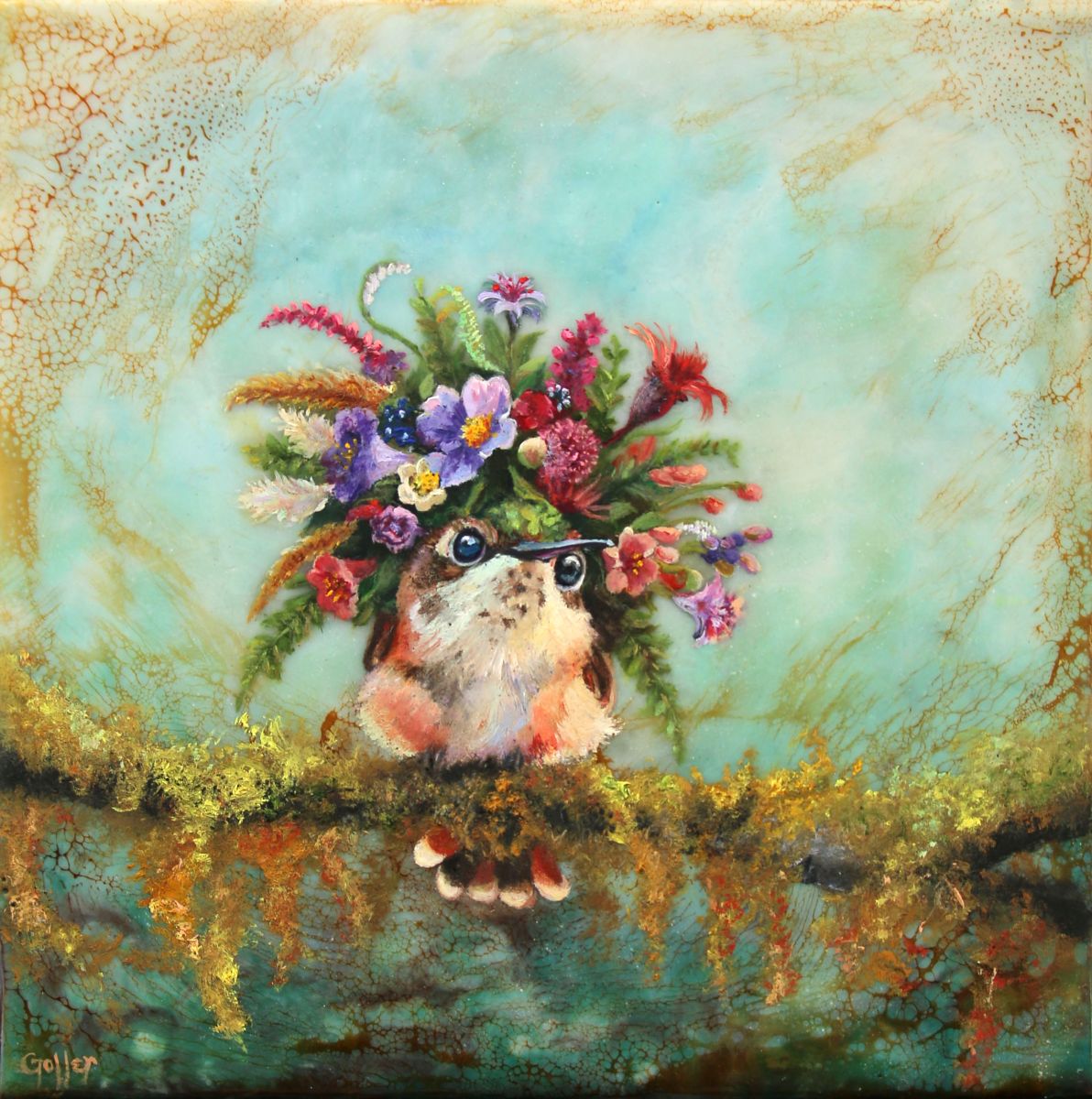CARRIE GOLLER - Gretchen (Floriferous Collection, Hummingbird) Print ...